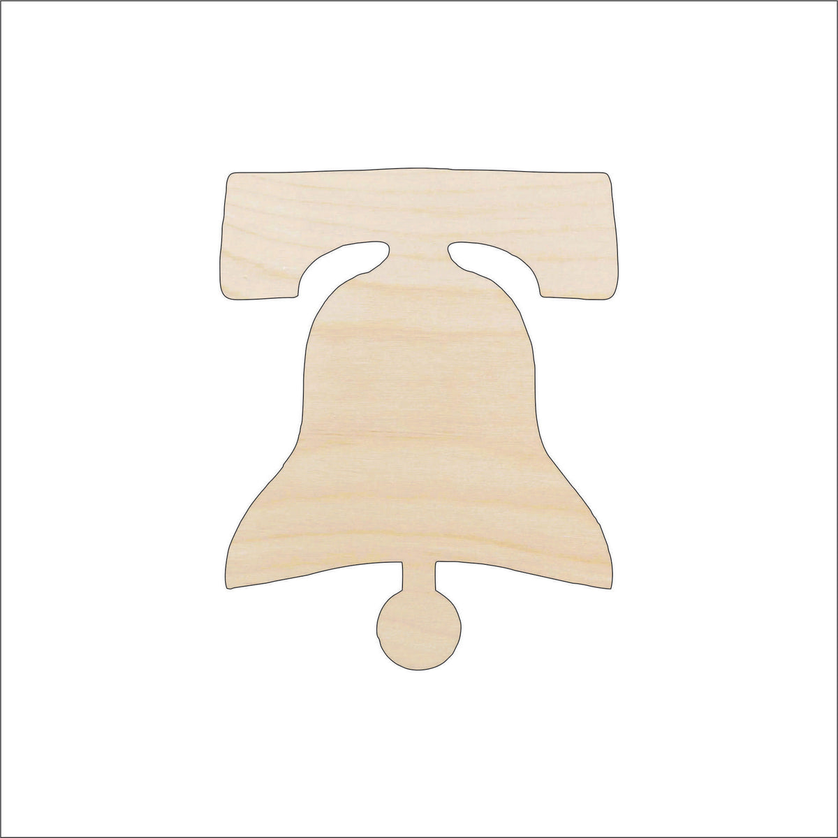 Liberty Bell Wood Craft Shape Laser Cut Out & Unfinished Craft Supply ...