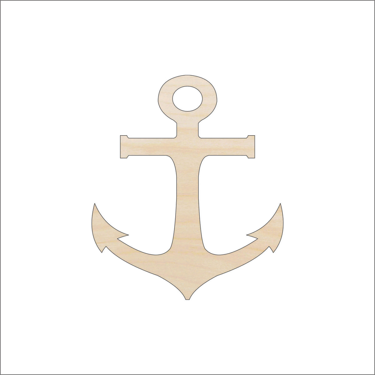 Boat Anchor Wood Craft Shape Laser Cut Out & Unfinished DIY Craft Supp ...