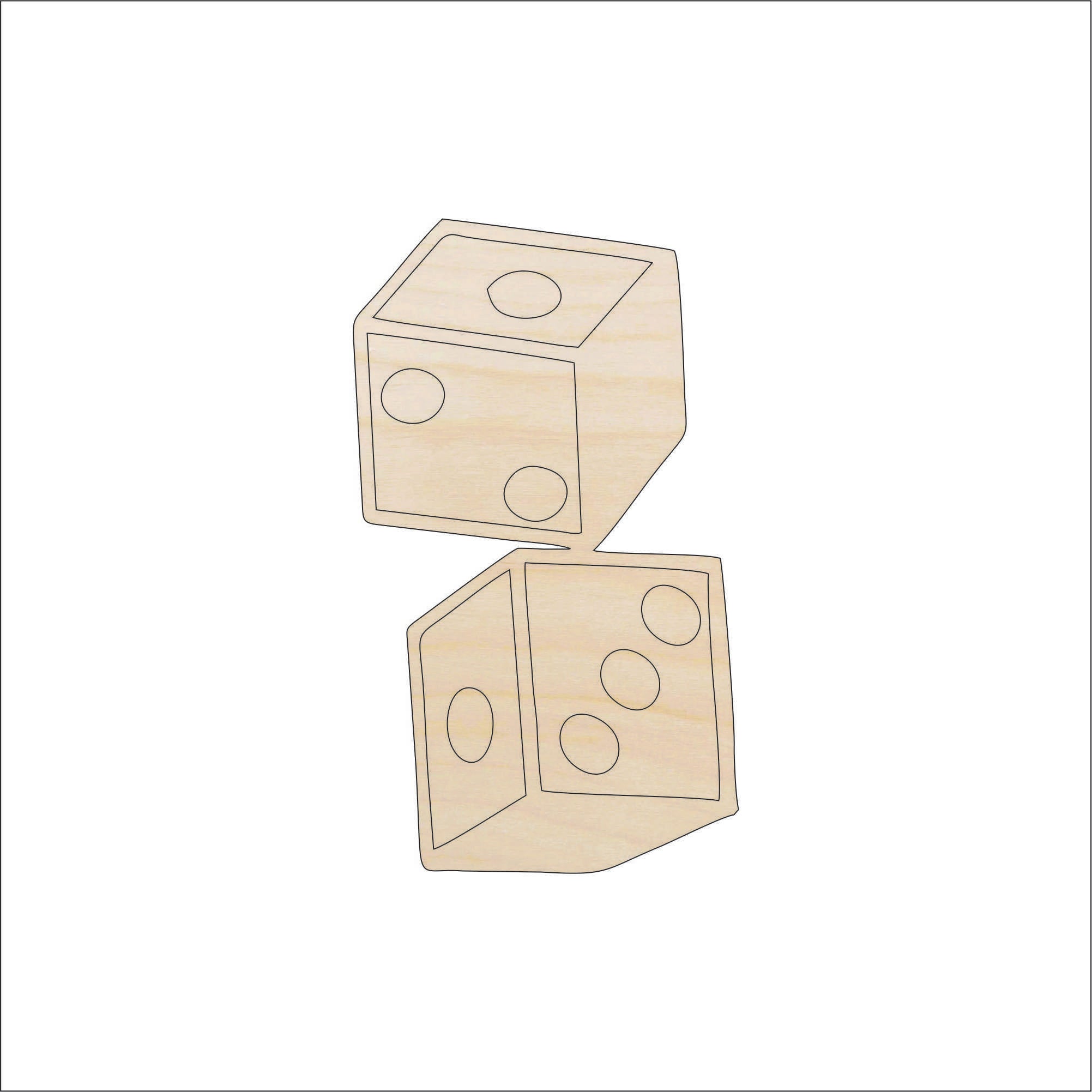 Unfinished Wood Dice - The Wood Shape Store Baltic Birch