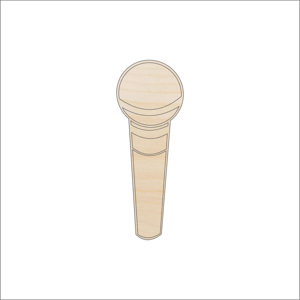 Music Microphone - Laser Cut Out Unfinished Wood Craft Shape MSC8 – The ...