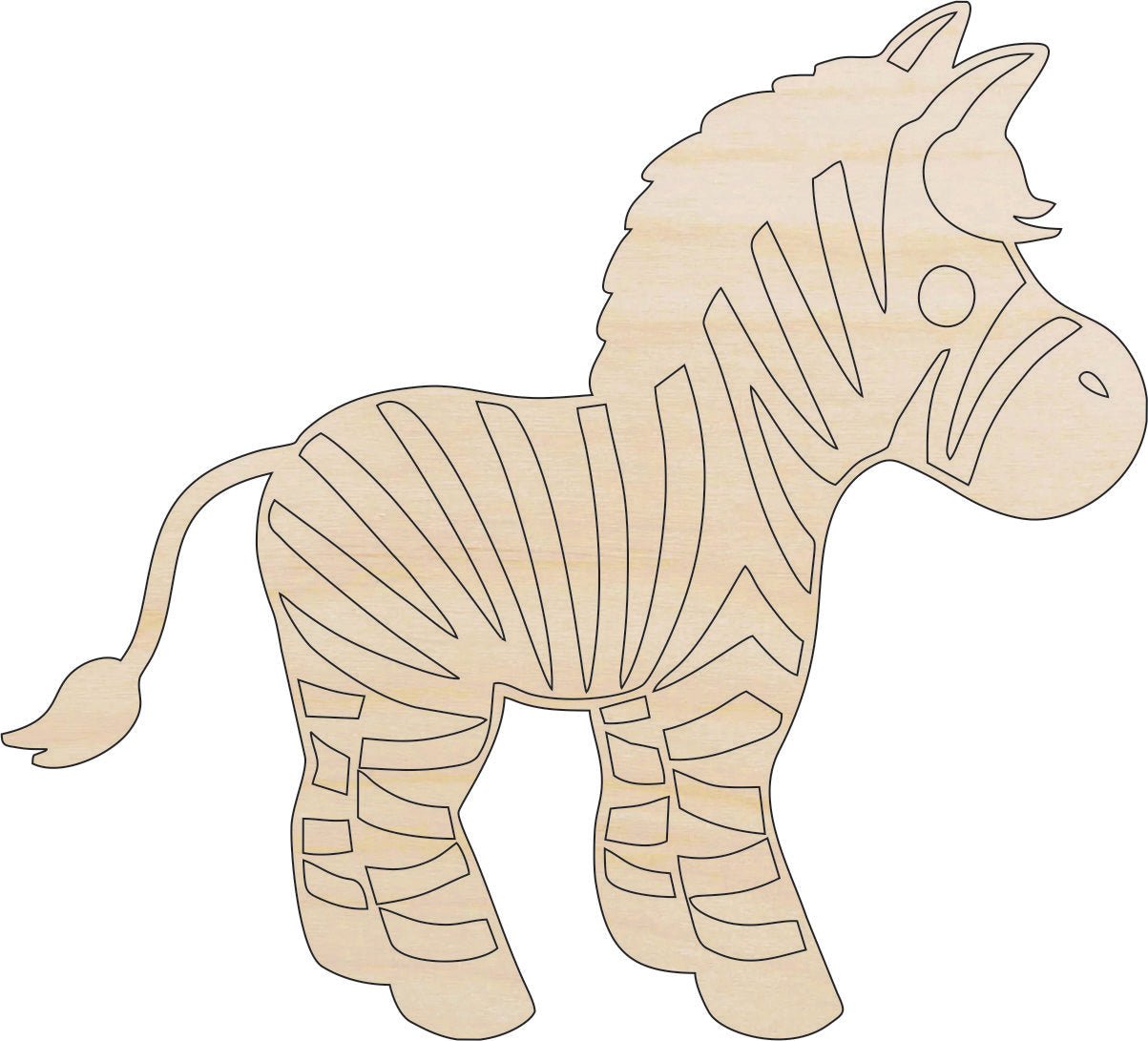 Zebra Wood Craft Shape | The Wood Shape Store ANML16