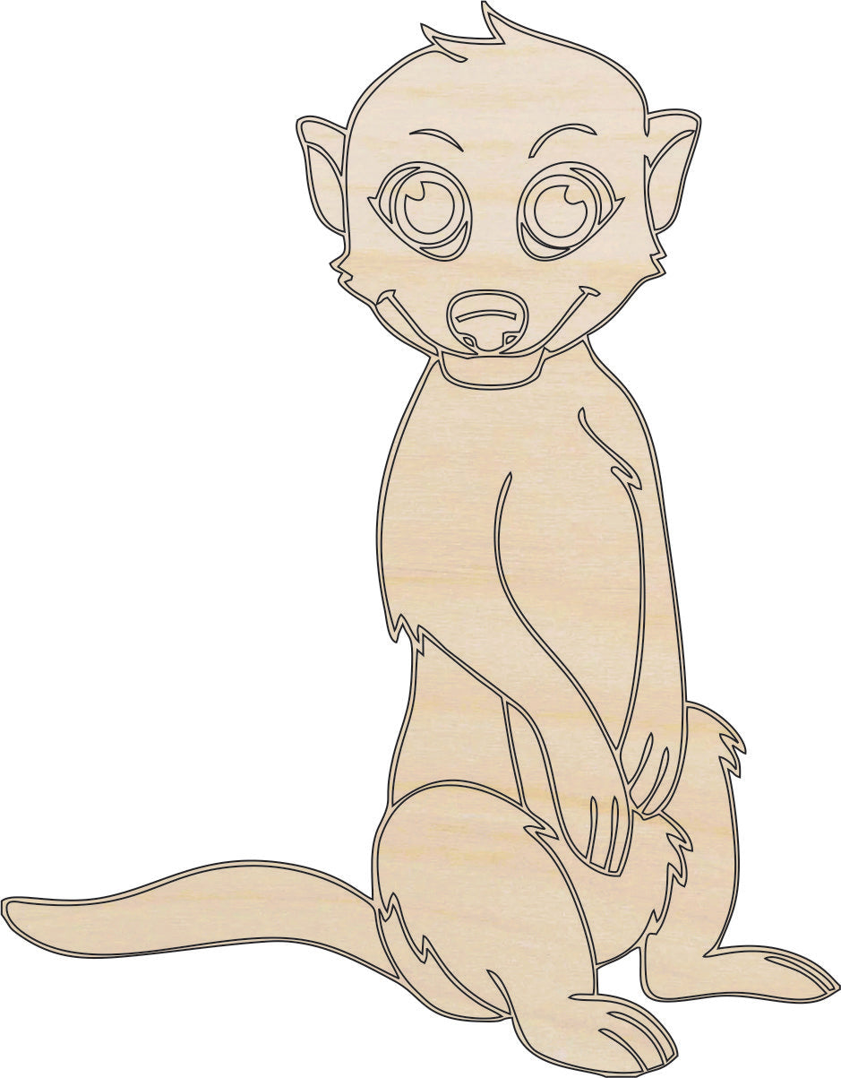 Meerkat - Laser Cut Out Unfinished Wood Craft Shape ANML29 – The Wood ...