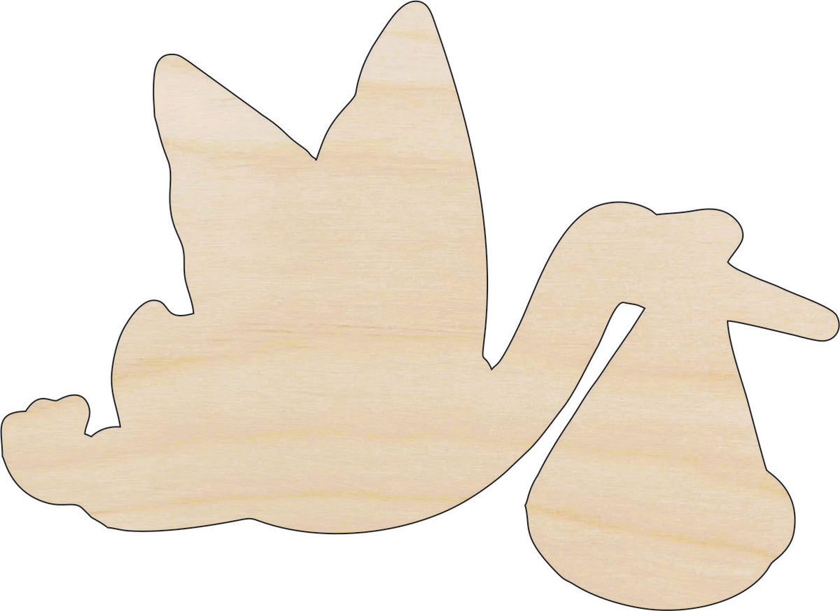 Bird Stork - Laser Cut Out Unfinished Wood Craft Shape BBY29 – The Wood ...