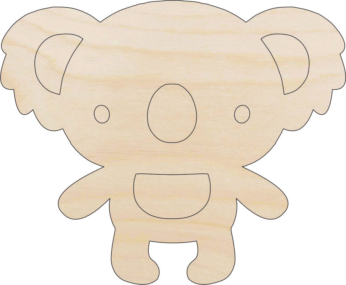 Laser Cut Wood Shape - Koala Bear Baltic Birch Craft – The Wood Shape Store