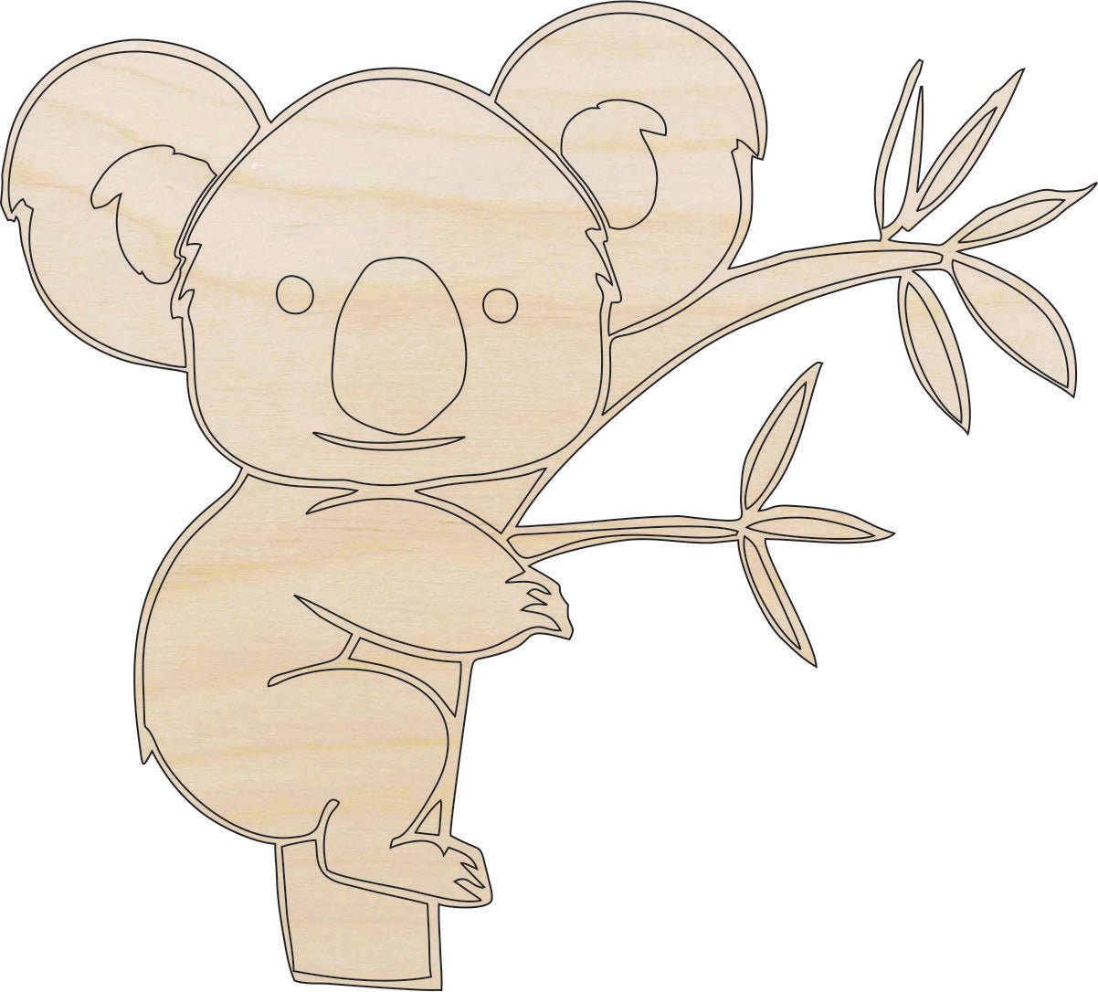Koala Bear Wood Craft Shape Laser Cut Out & Unfinished DIY Craft Suppl ...