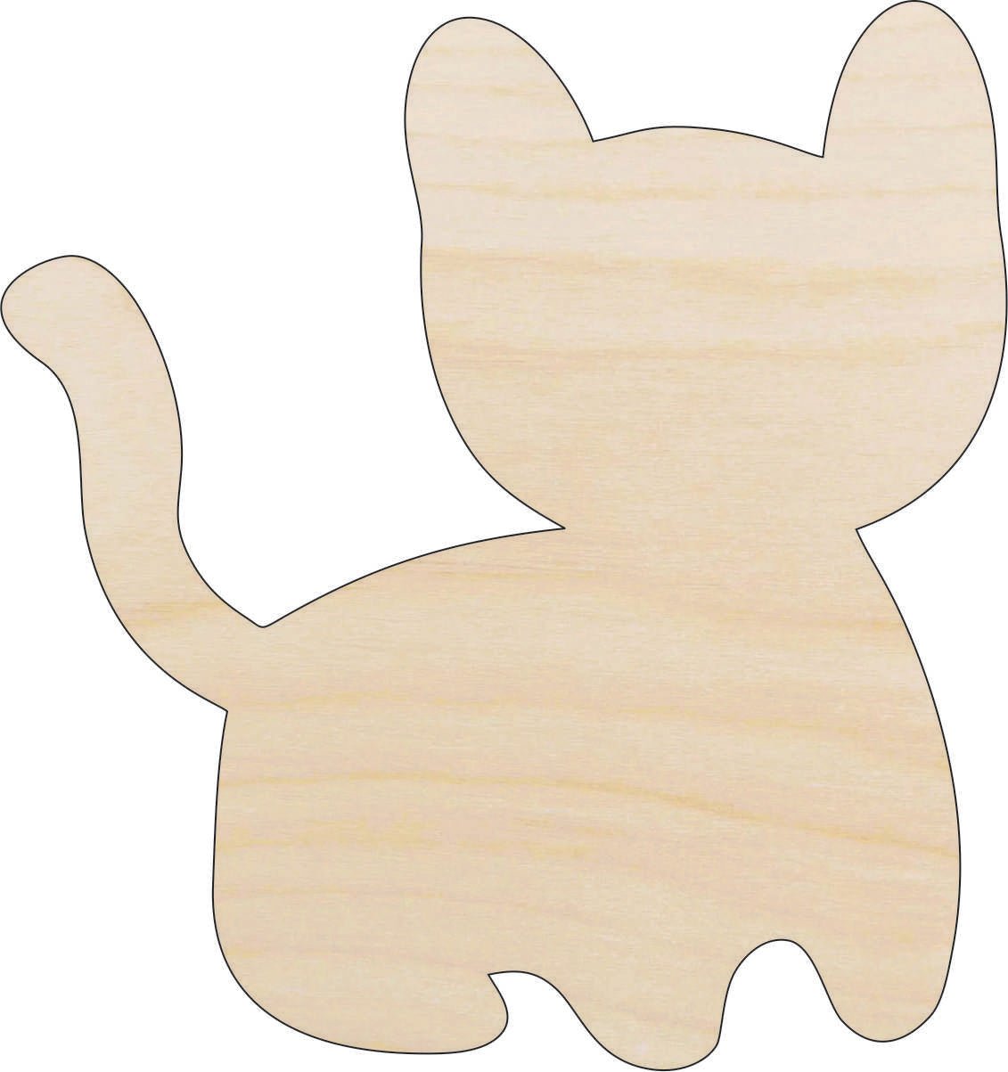 Cat - Laser Cut Out Unfinished Wood Craft Shape CAT187 – The Wood Shape ...