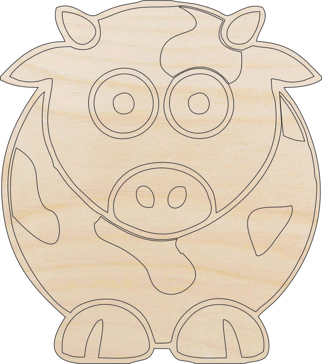 Cow - Laser Cut Out Unfinished Wood Craft Shape COW5 – The Wood Shape Store