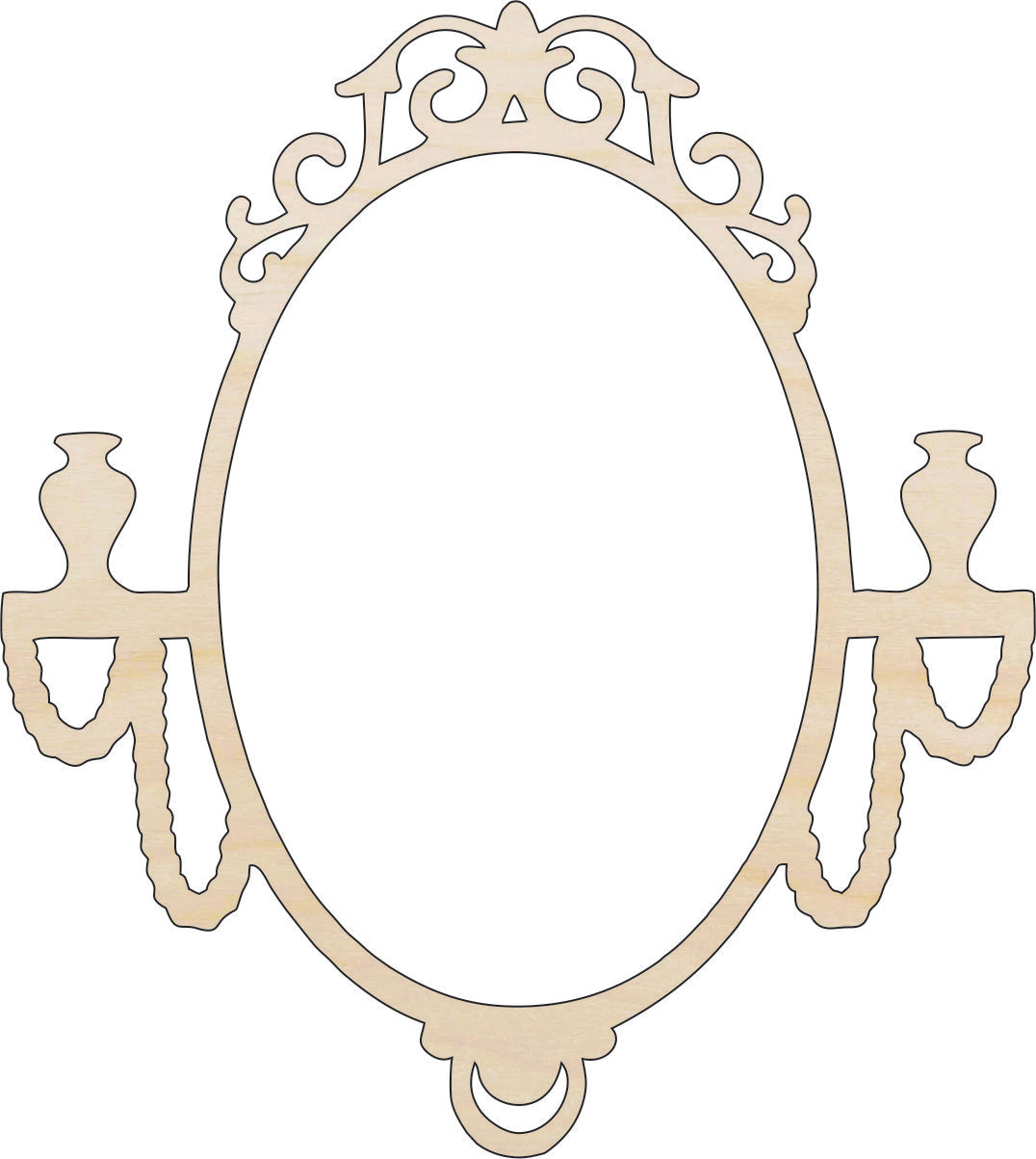 Decor Mirror - Laser Cut Out Unfinished Wood Craft Shape DCR1 – The ...