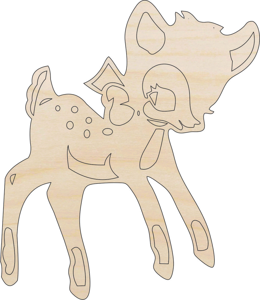 Deer - Laser Cut Out Unfinished Wood Craft Shape DER76 – The Wood Shape ...