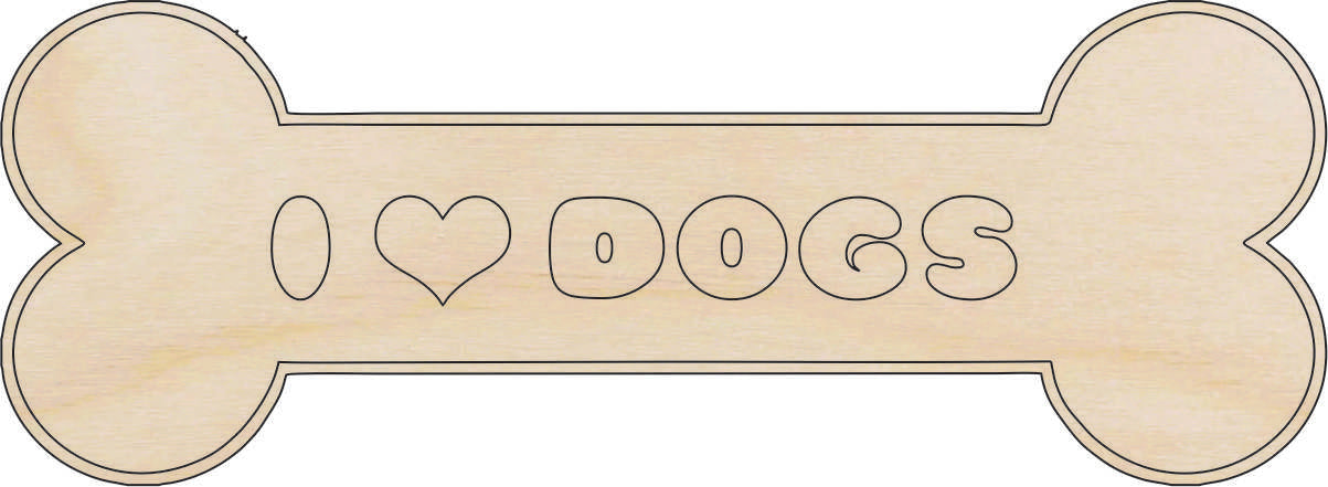 Dog Bone - Laser Cut Out Unfinished Wood Craft Shape DOG100 – The Wood ...