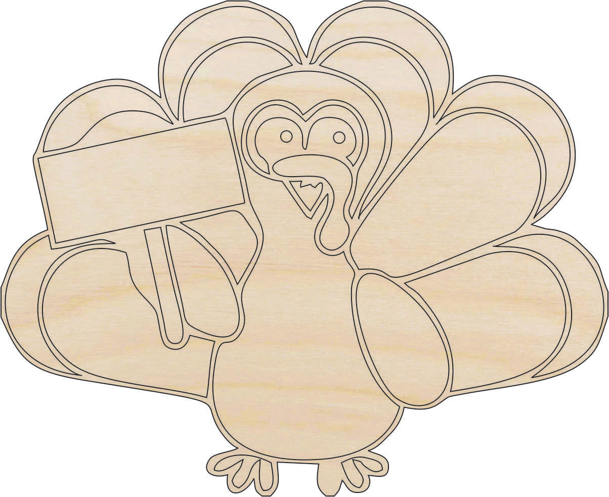 Bird Turkey - Laser Cut Out Unfinished Wood Craft Shape FAL181 – The ...