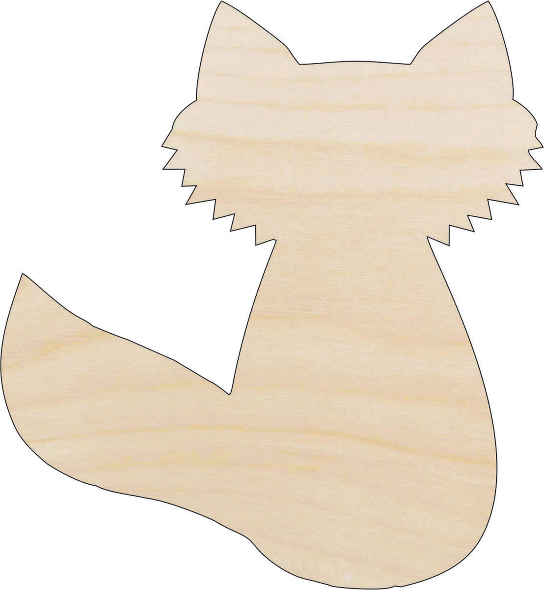 Fox - Laser Cut Out Unfinished Wood Craft Shape FOX5 – The Wood Shape Store