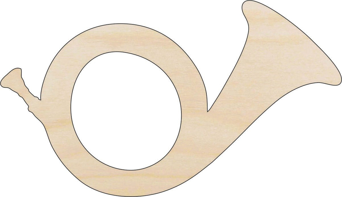 Laser Cut Wood Shape - French Horn Baltic Birch Wood Art – The Wood ...