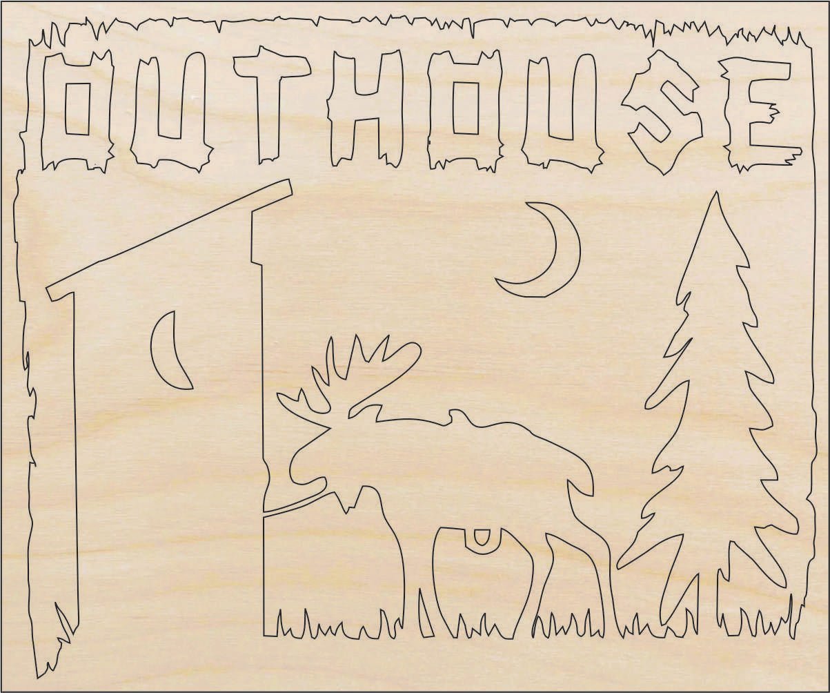Scene Moose - Laser Cut Out Unfinished Wood Craft Shape MUS10 – The ...