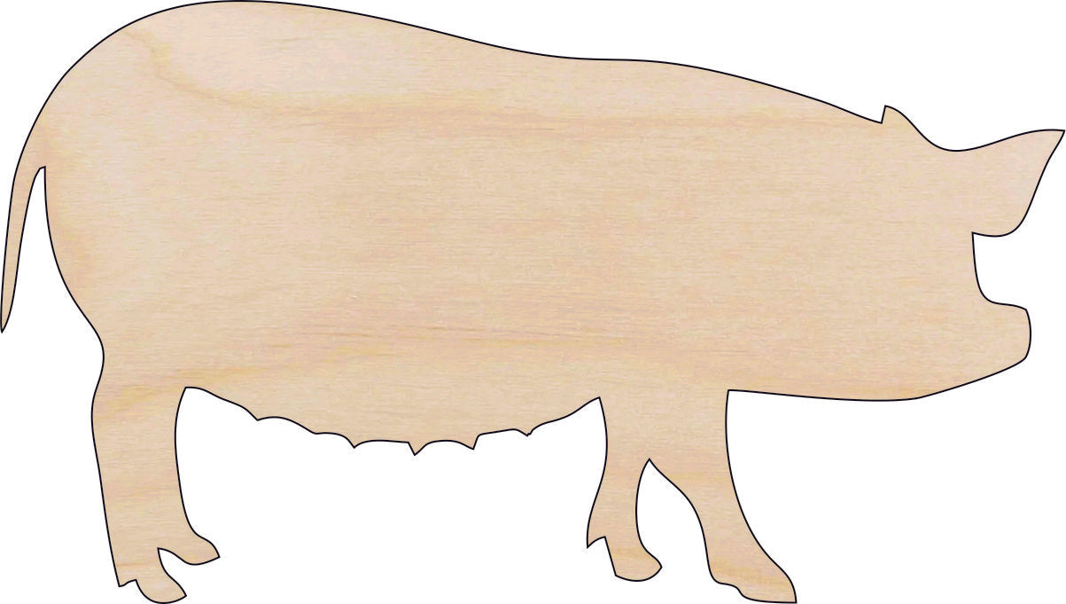 Pig - Laser Cut Out Unfinished Wood Craft Shape PIG11 – The Wood Shape ...