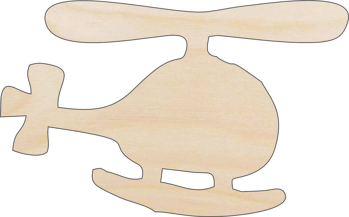 Helicopter - Laser Cut Out Unfinished Wood Craft Shape PLN5 – The Wood ...