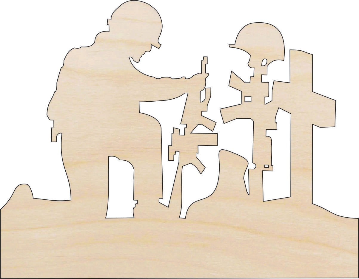 Scene Man Praying - Laser Cut Out Unfinished Wood Craft Shape PPL158 ...