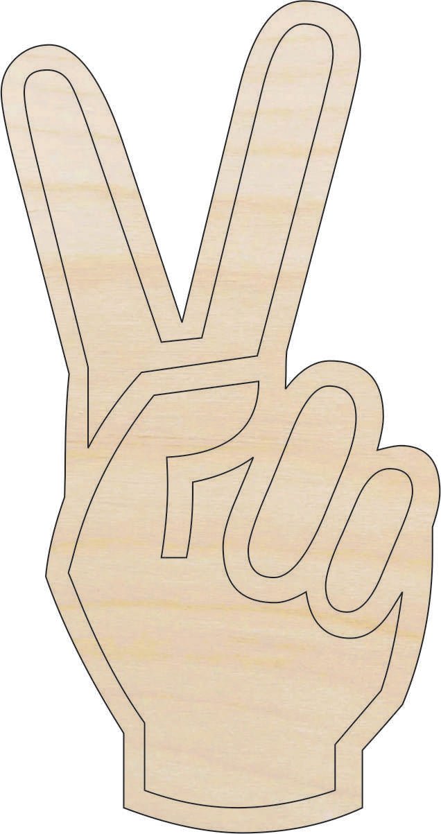 Hand - Laser Cut Out Unfinished Wood Craft Shape PPL23 – The Wood Shape ...
