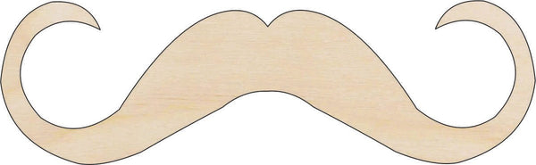 Laser Cut Wood Shape - Mustache Baltic Birch by The Wood Shape Store