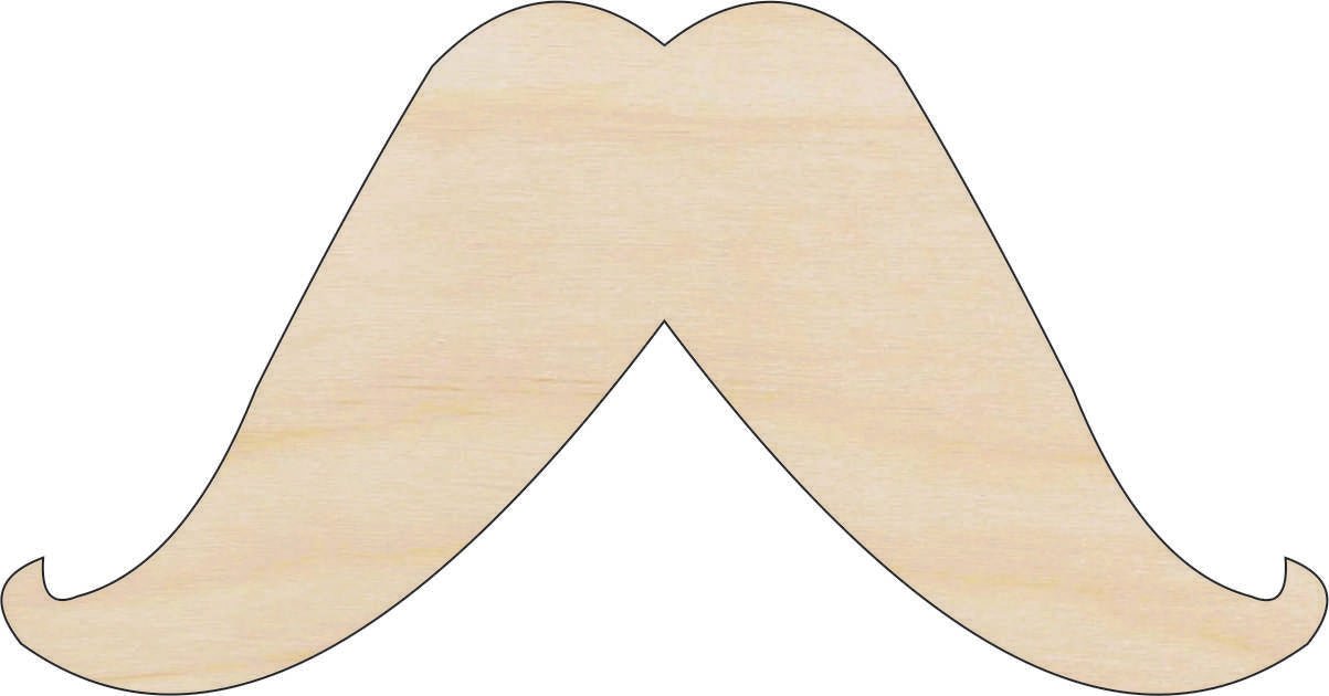 Mustache - Laser Cut Out Unfinished Wood Craft Shape PPL51 – The Wood ...