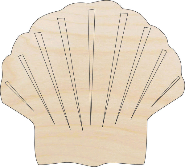 Shell - Laser Cut Out Unfinished Wood Craft Shape SEA13 – The Wood ...