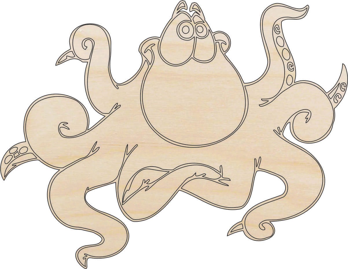 Laser Cut Wood Shape - Baltic Birch Octopus by Wood Shape Store – The ...