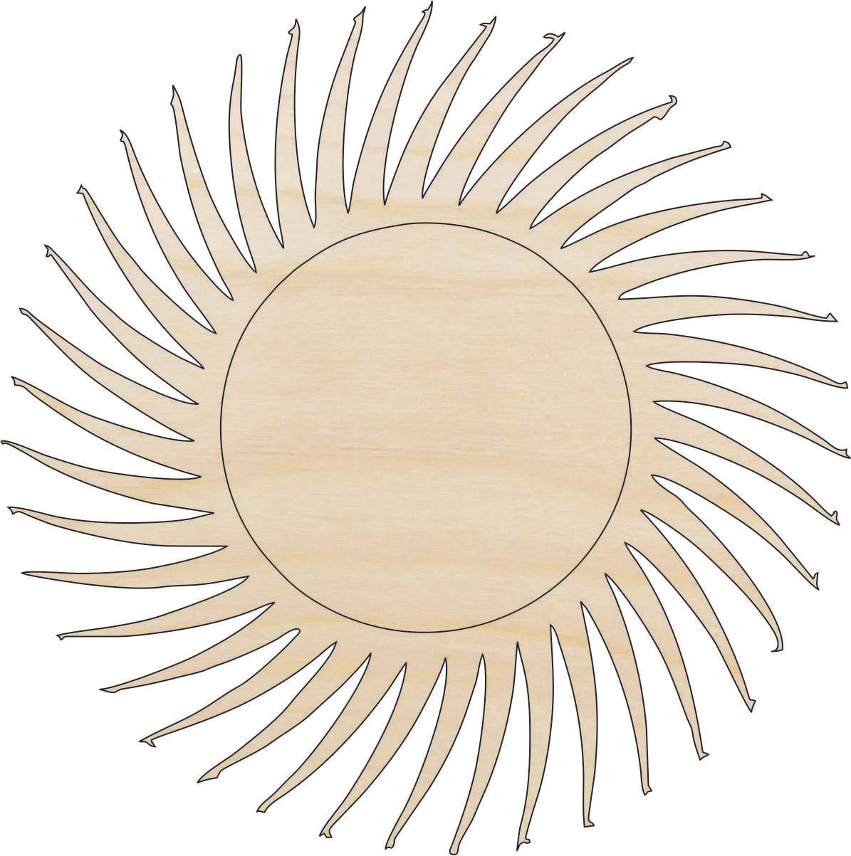 Sun - Laser Cut Out Unfinished Wood Craft Shape SKY19 – The Wood Shape ...
