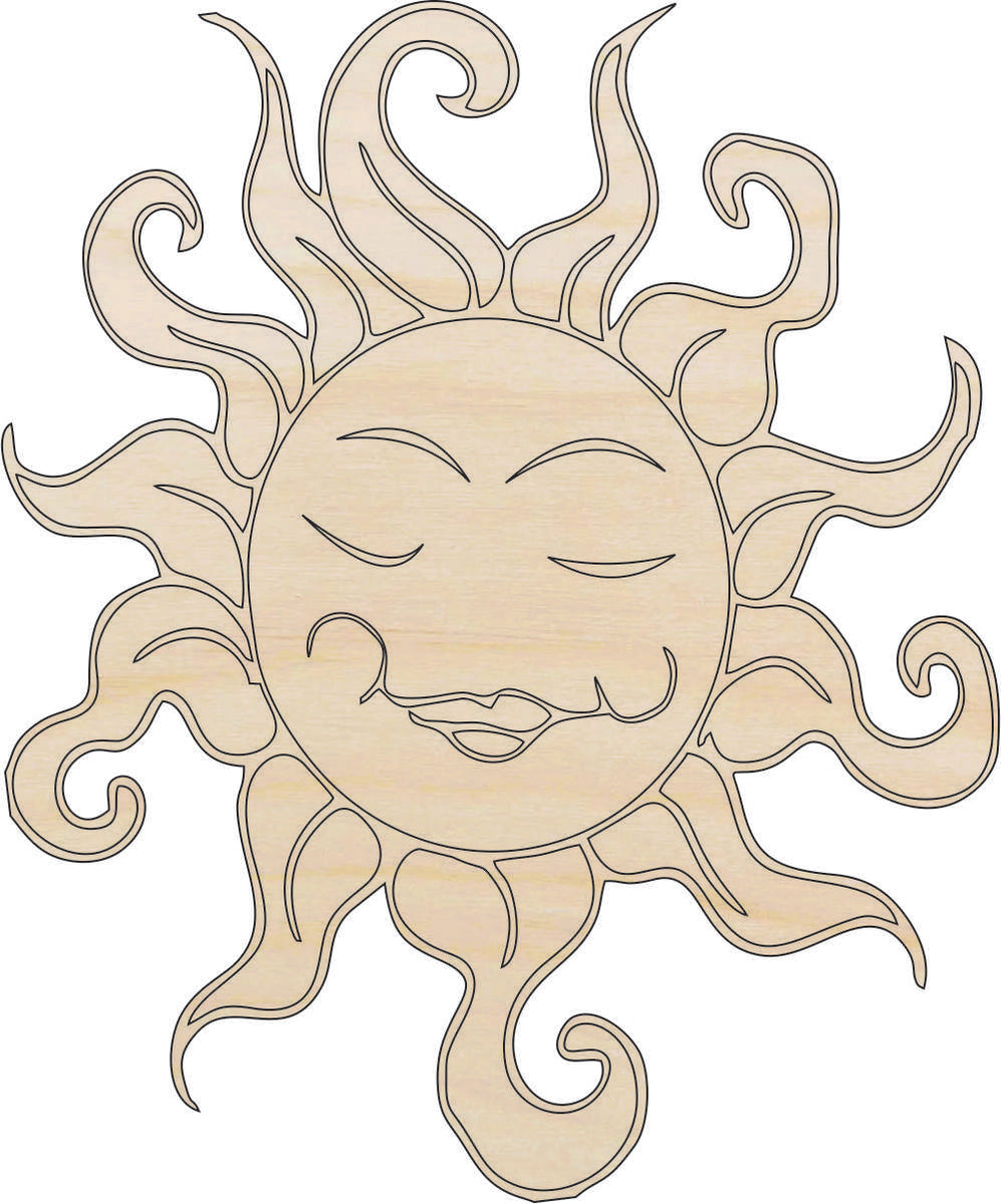 Sun - Laser Cut Out Unfinished Wood Craft Shape SKY22 – The Wood Shape ...