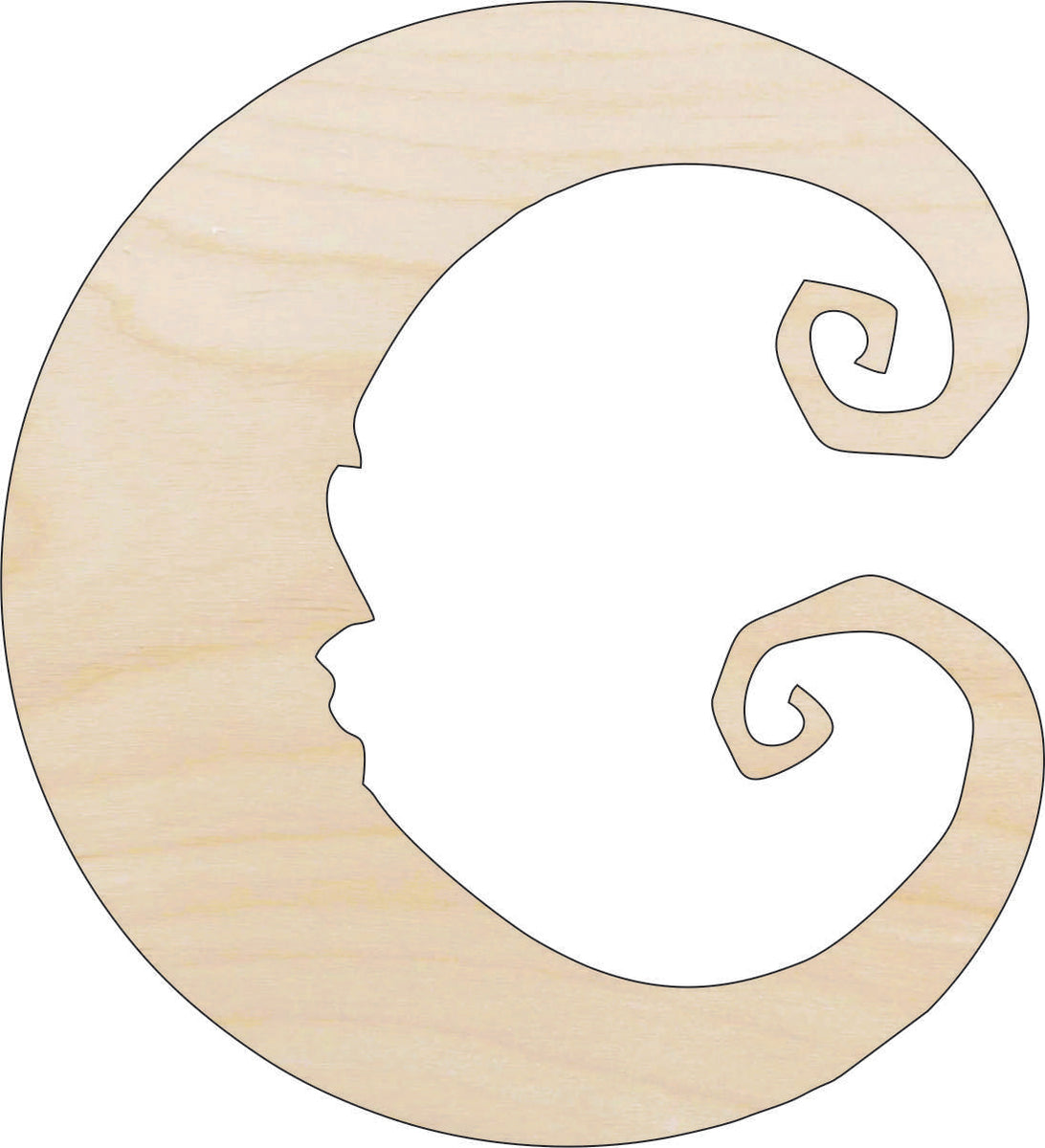 Moon - Laser Cut Out Unfinished Wood Craft Shape SKY47 – The Wood Shape ...