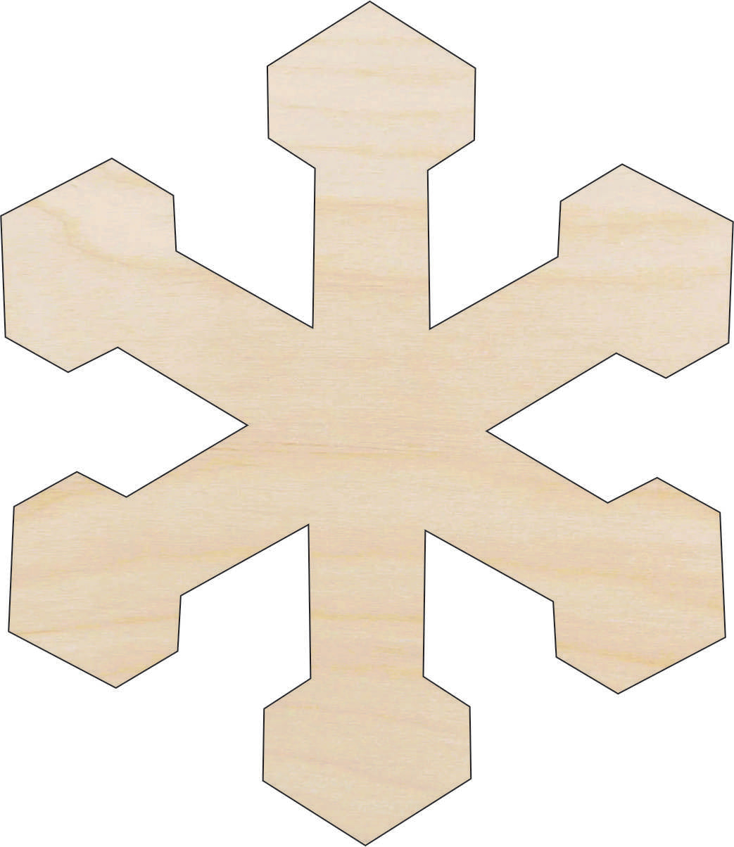 Snowflake - Laser Cut Out Unfinished Wood Craft Shape SNW29 – The Wood ...