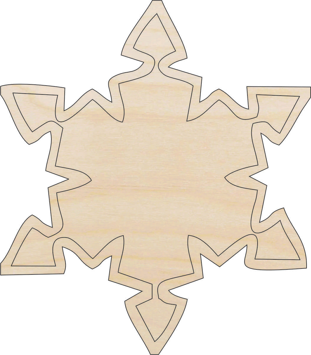 Snowflake - Laser Cut Out Unfinished Wood Craft Shape SNW33 – The Wood ...