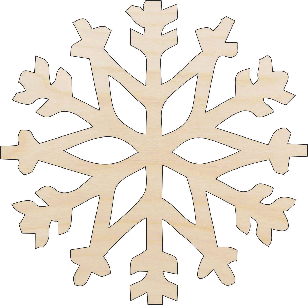 Snowflake - Laser Cut Out Unfinished Wood Craft Shape SNW59 – The Wood ...