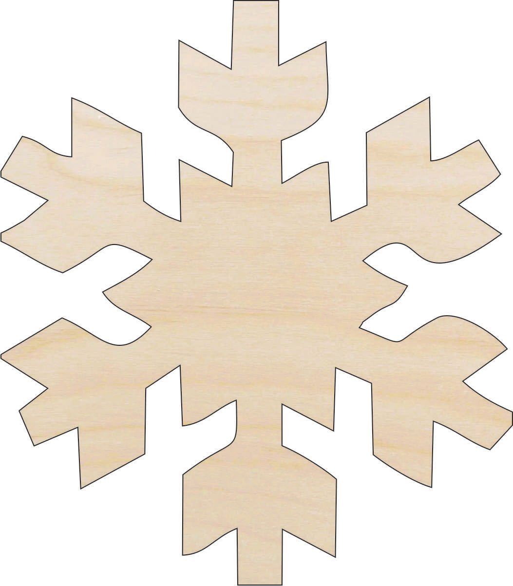 Snowflake - Laser Cut Out Unfinished Wood Craft Shape SNW7 – The Wood ...