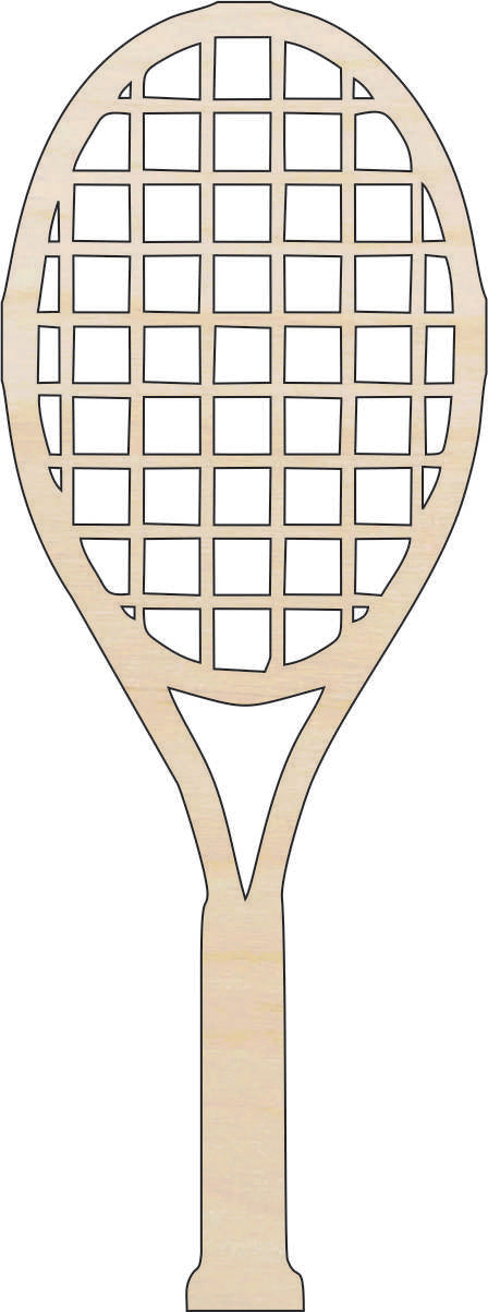 Sport Tennis Racket - Laser Cut Out Unfinished Wood Craft Shape SPT165 ...