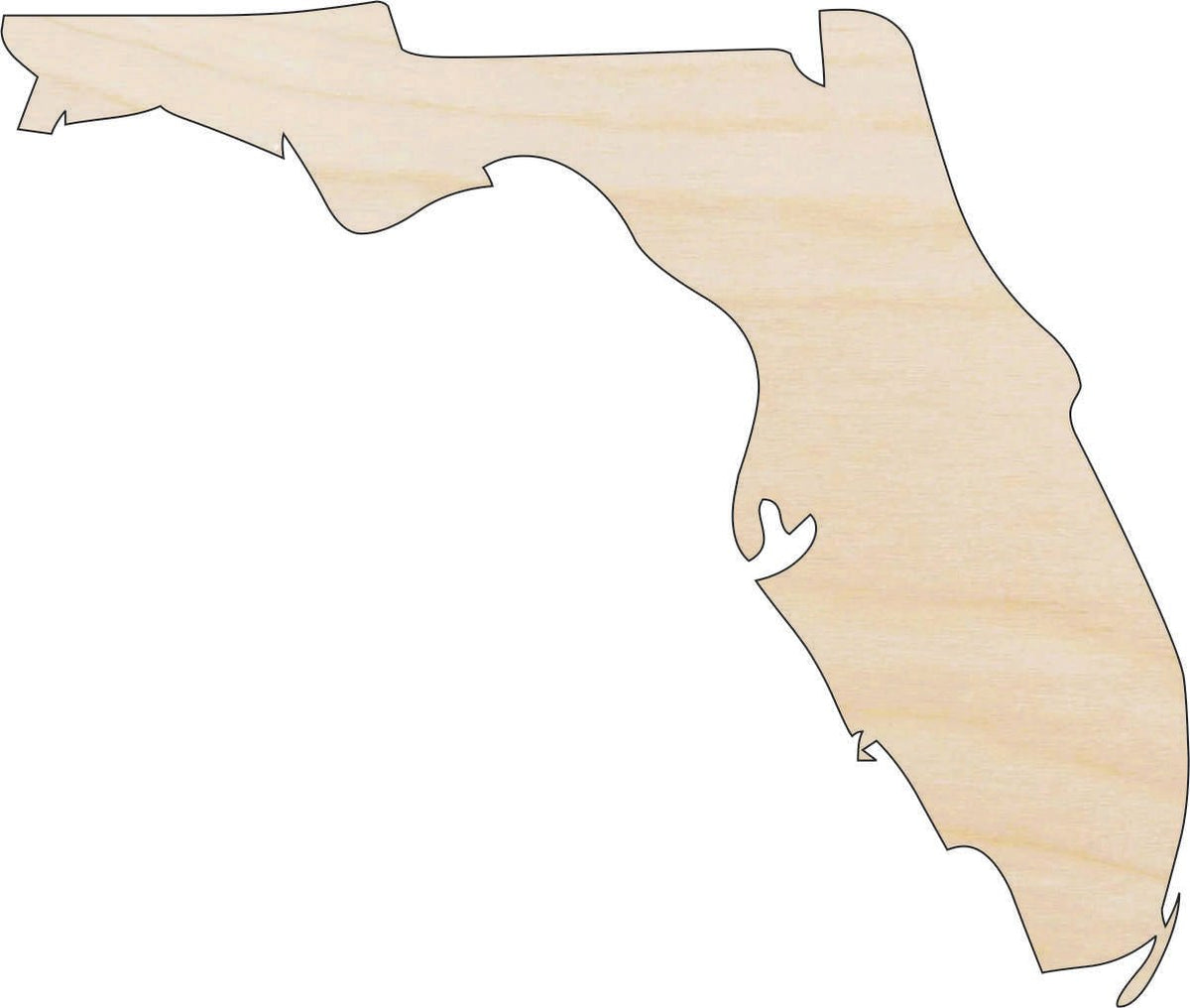 Laser Cut Wood Shape - Florida Craft By The Wood Shape Store