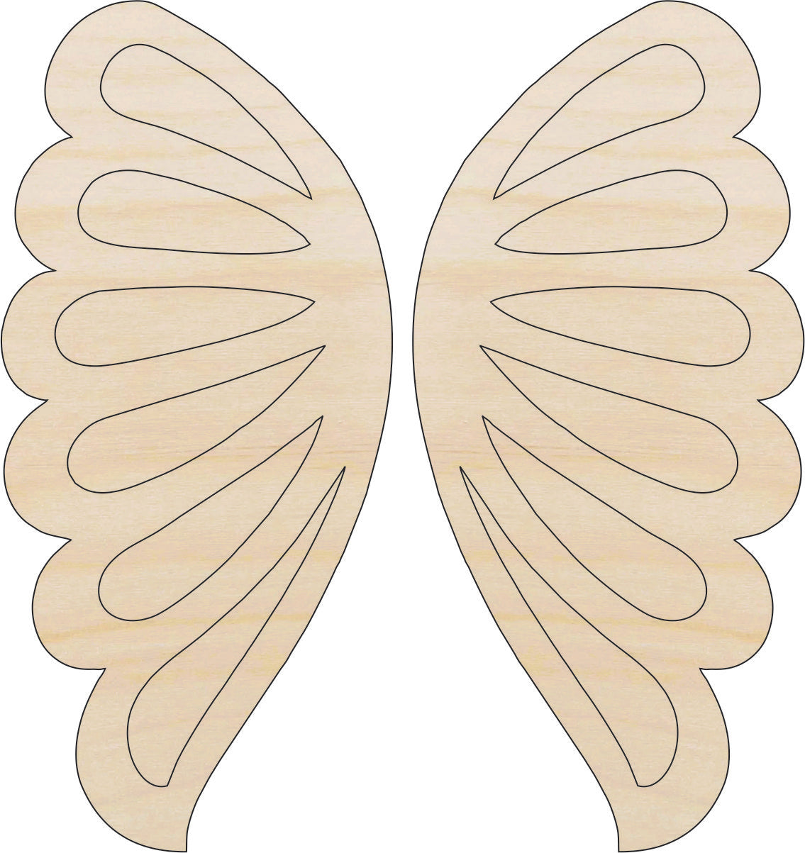 Wing - Laser Cut Out Unfinished Wood Craft Shape WNG10 – The Wood Shape ...