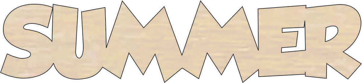 Word Summer - Laser Cut Out Unfinished Wood Craft Shape WRD82 – The ...