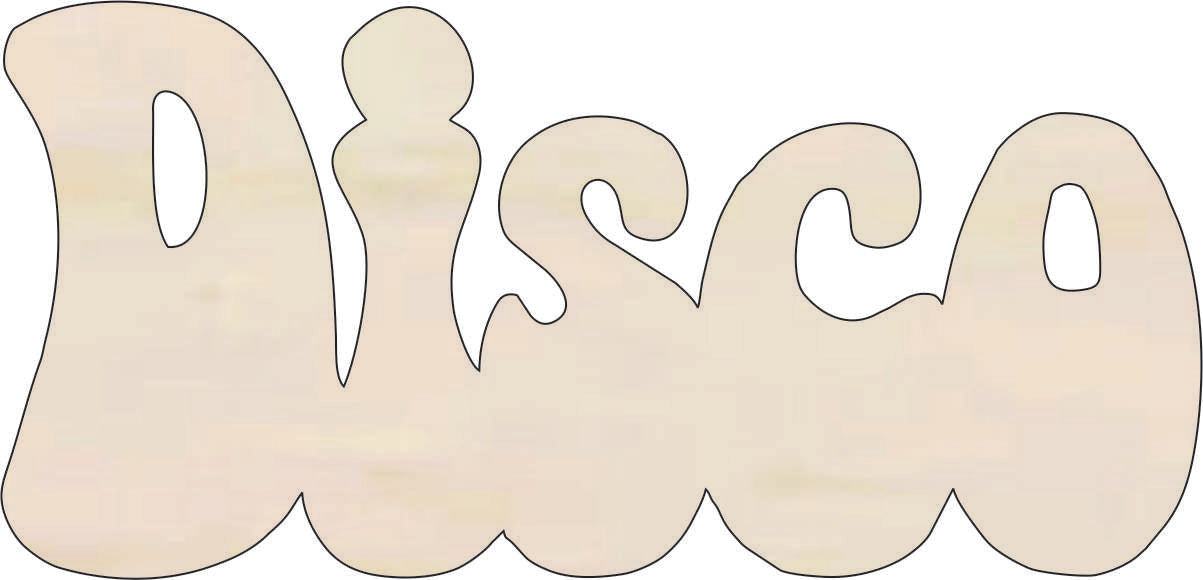 Word Disco - Laser Cut Out Unfinished Wood Craft Shape WRD95 – The Wood ...