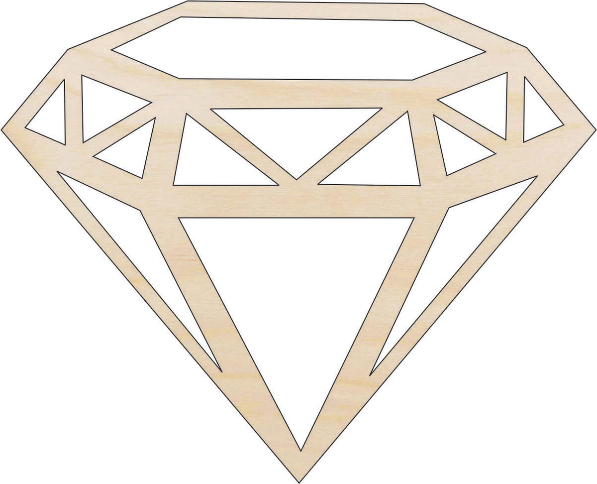 Diamond - Laser Cut Out Unfinished Wood Craft Shape XTR21 – The Wood ...