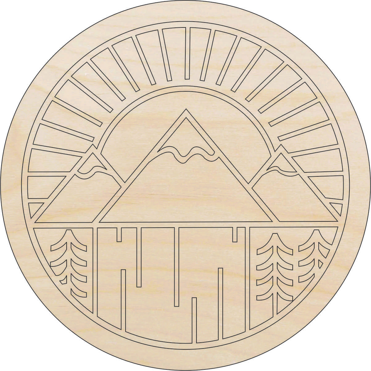 Scene Mountain - Laser Cut Out Unfinished Wood Craft Shape XTR80 – The ...